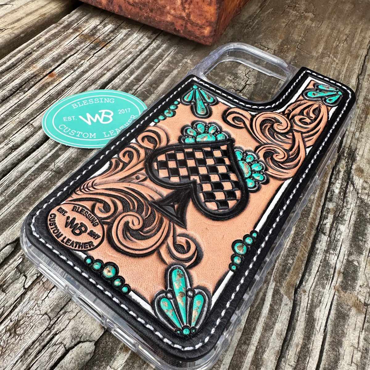 Tooled Leather Phone Case
