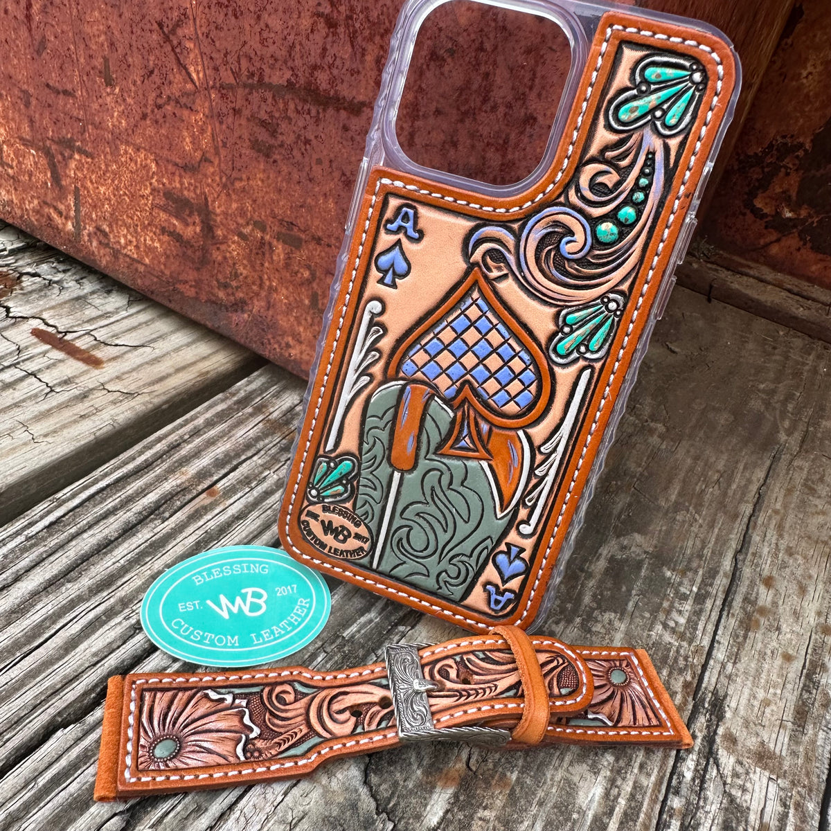 Tooled Leather Watch Band Blessing Custom Leather