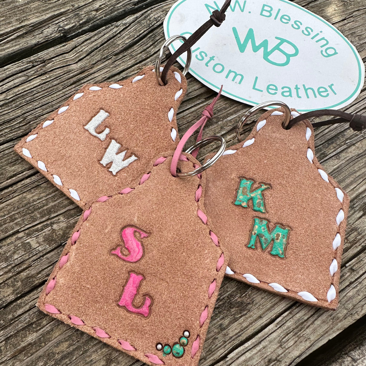 Custom Buck-stitch Ear tags – Blessing Custom Leather